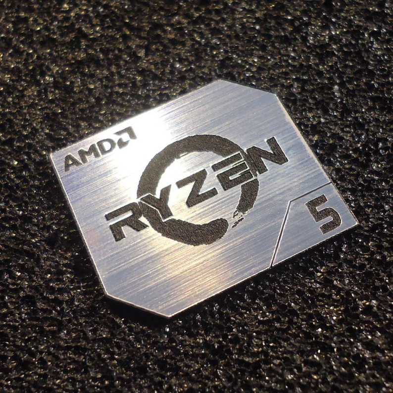 AMD RYZEN 5 Cpu PC Logo Label Decal Case Sticker Badge Silver | Etsy