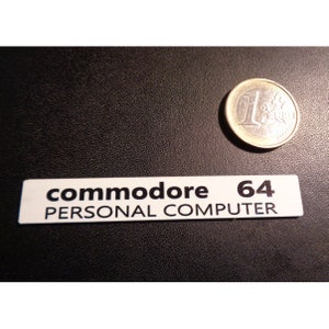 Commodore C64 Black White Label / Aufkleber / Sticker / Badge / Logo 7 ...