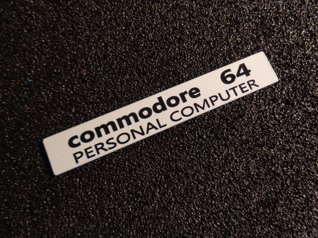Commodore C64 Black White Label / Aufkleber / Sticker / Badge / Logo 7 ...