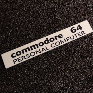 Commodore C64 Black White Label / Aufkleber / Sticker / Badge / Logo 7 ...