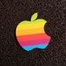 Rainbow Apple Macbook Decal Retro Apple Logo Macbook Sticker | Etsy
