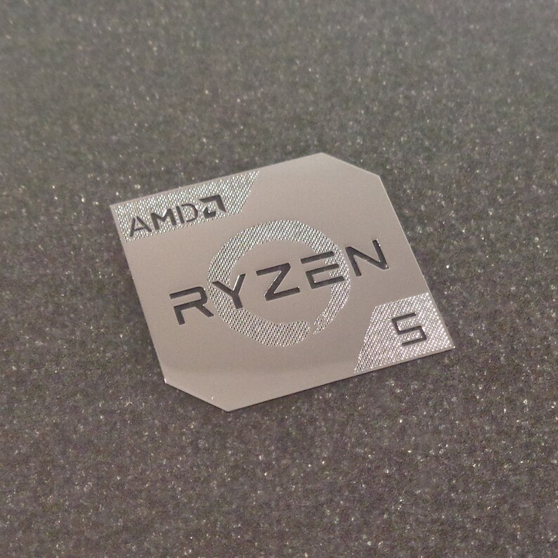 AMD RYZEN 5 Cpu PC Logo Label Decal Case Sticker Badge Silver | Etsy