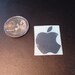 Apple Label / Aufkleber / Sticker / Badge / Logo Metal/chrome 24mm X ...