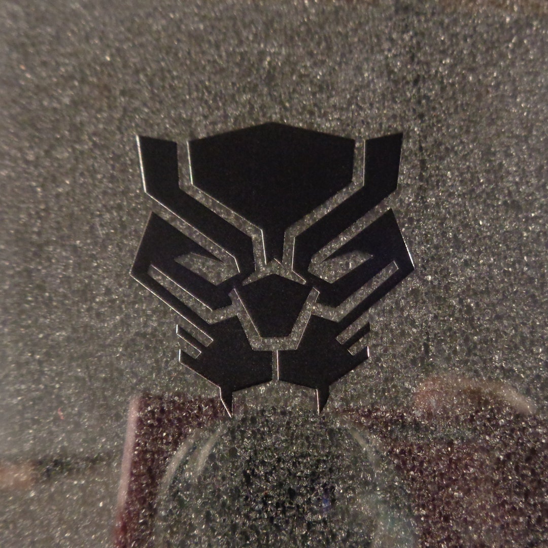 Black Panther Chrome Label / Aufkleber / Sticker / Badge / Logo 27x30 ...