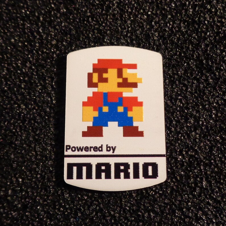 Super Mario 8-bit NES Nintendo Logo Label Decal Case Sticker - Etsy