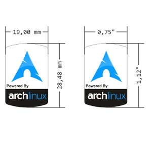 Arch Linux Red Label / Aufkleber / Sticker / Badge / Logo - Etsy