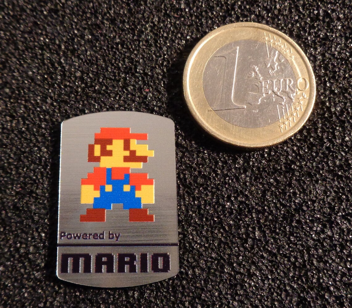 Super Mario 8-bit NES Nintendo Logo Label Decal Case Sticker | Etsy