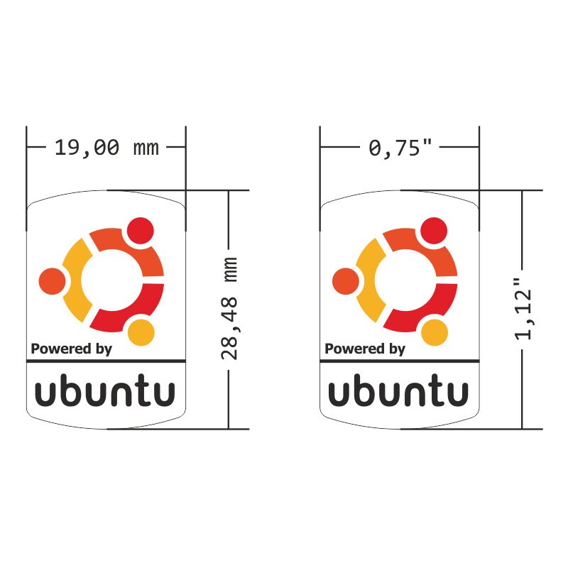 Ubuntu Label / Aufkleber / Sticker / Badge / Logo 19cm X | Etsy UK