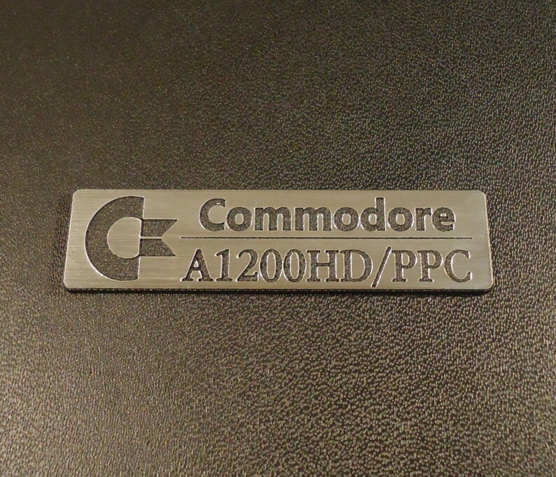 Commodore Amiga 1200 HD/PPC Logo / Sticker / Badge Brushed Alu | Etsy