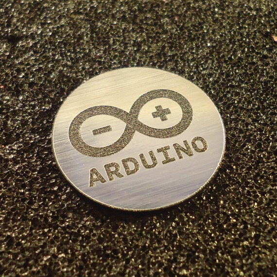 Arduino Logo Emblem Badge Brushed Aluminum Adhesive 27 Mm | Etsy