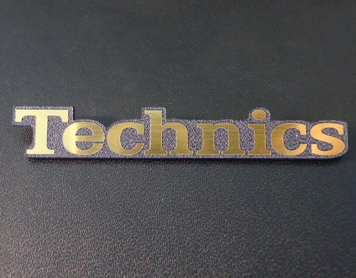 Technics Logo Emblem Badge Gold color brushed 3M adhesive 61 x | Etsy