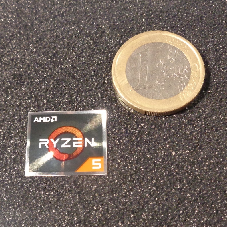 AMD RYZEN 5 Cpu PC Logo Label Decal Case Sticker Badge Silver - Etsy