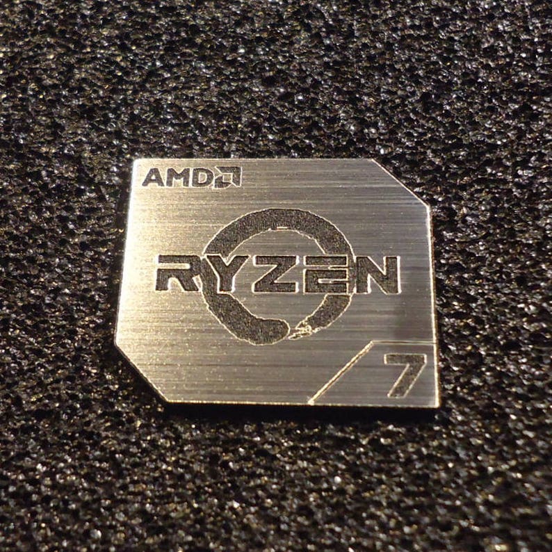 AMD RYZEN 7 cpu PC Logo Label Decal zaak Sticker Badge Silver | Etsy