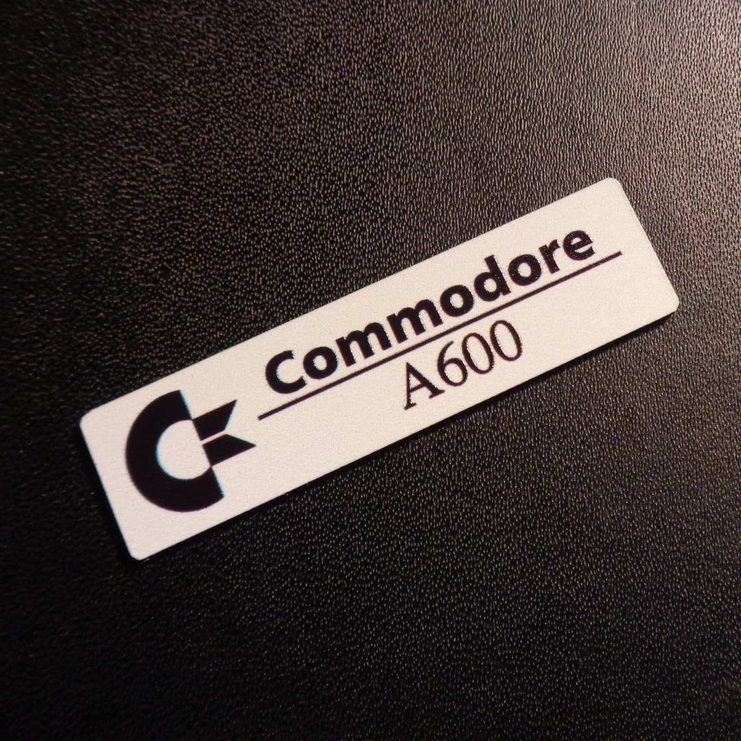 Commodore Amiga 600 Black and White Label / Logo / Sticker / Badge 49 X ...