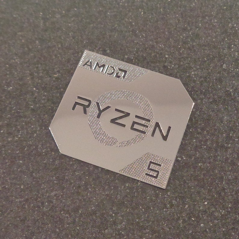 AMD RYZEN 5 Cpu PC Logo Label sticker autocollant cas Badge | Etsy