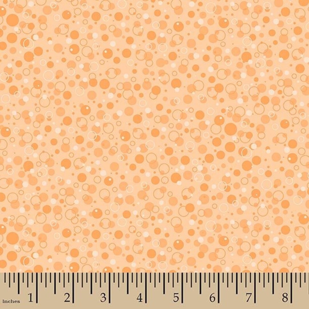 Polka Dot Fabric, Peach Dots and Circles, by Patrick Lose, 100% Cotton ...