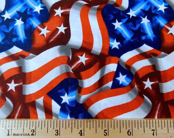 Patriotic Made in USA Flag Stars and Stripes 100% Cotton - Etsy