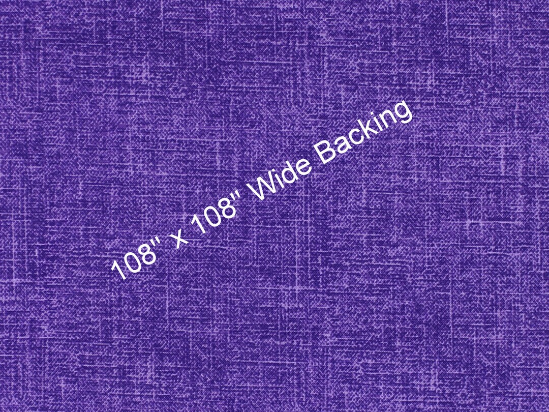 108” Wide Quilt Backing, FREE SHIPPING, Purple, Grain of Color, 3 Yard Continuous Piece, 100% ...