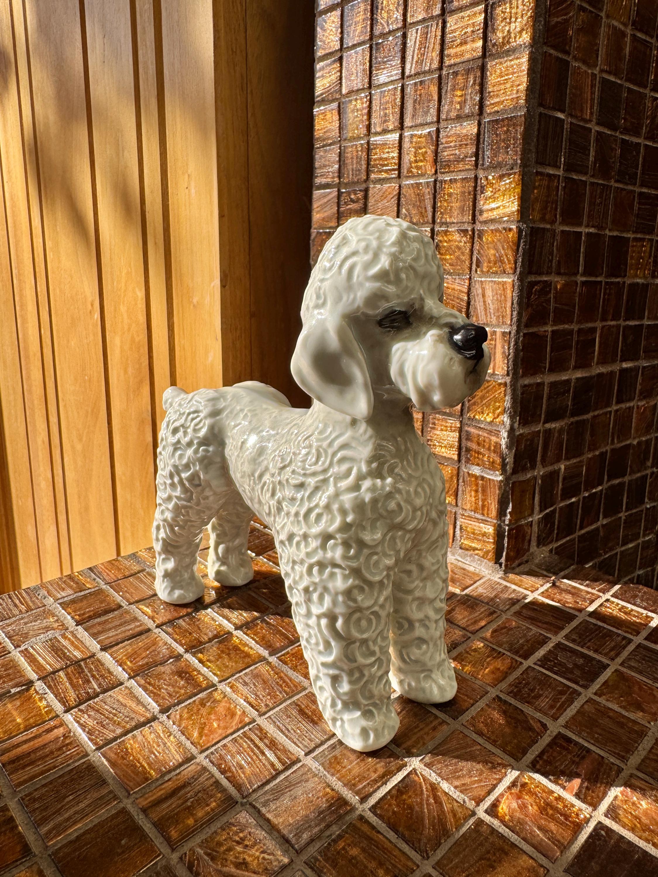 Vintage Rosenthal White Poodle Figurine • West Germany Porcelain Dog ...