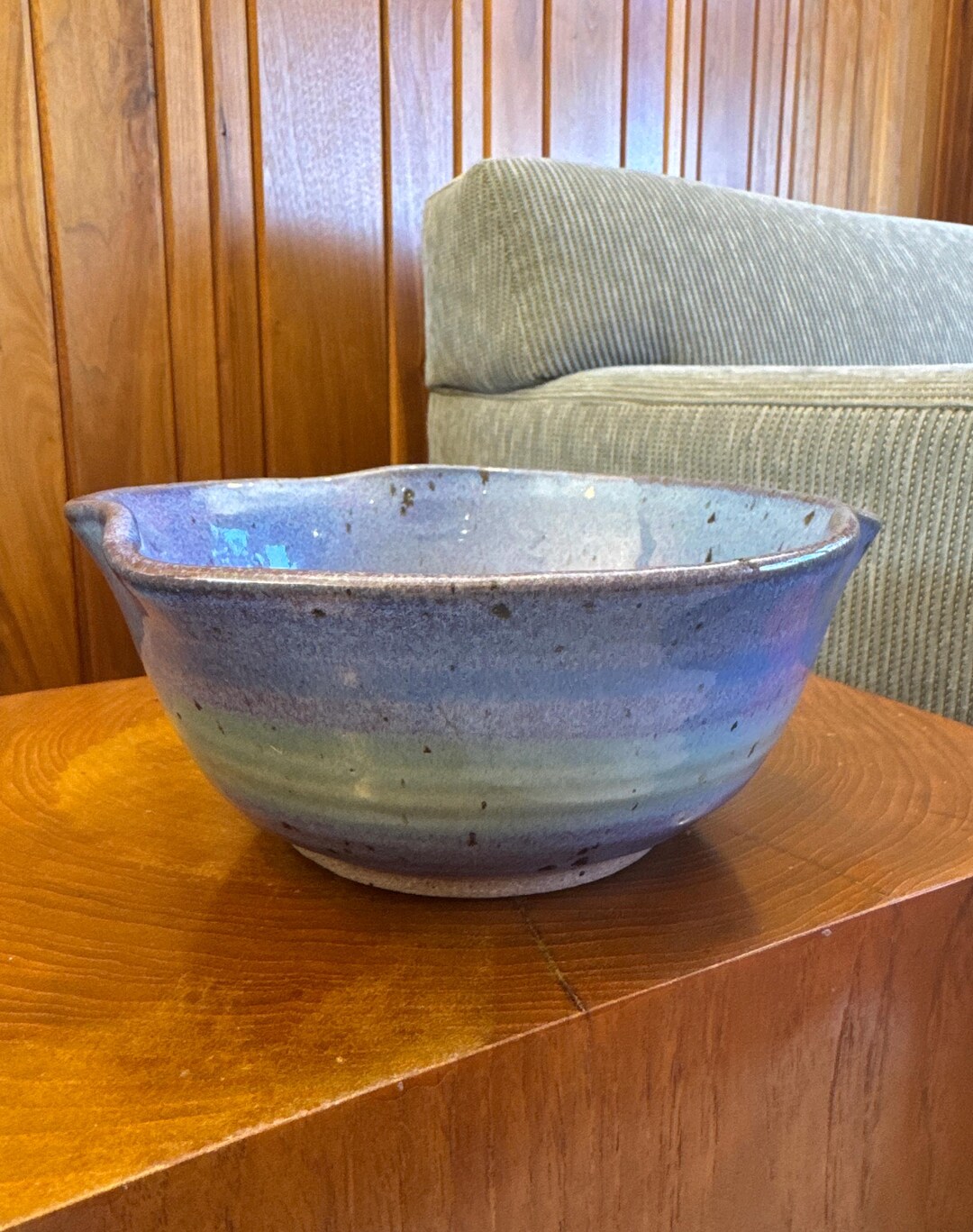 Vintage Hanselmann Pottery Blue Studio Bowl, New Mexico Studio Pottery ...