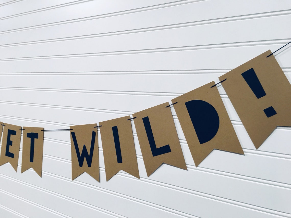 Let's Get Wild Banner Safari Party Banner Safari - Etsy