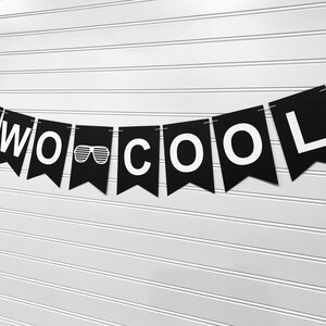 TWO COOL Cardstock Banner| Two Cool Sign | 2nd Birthday Banner| 2nd ...