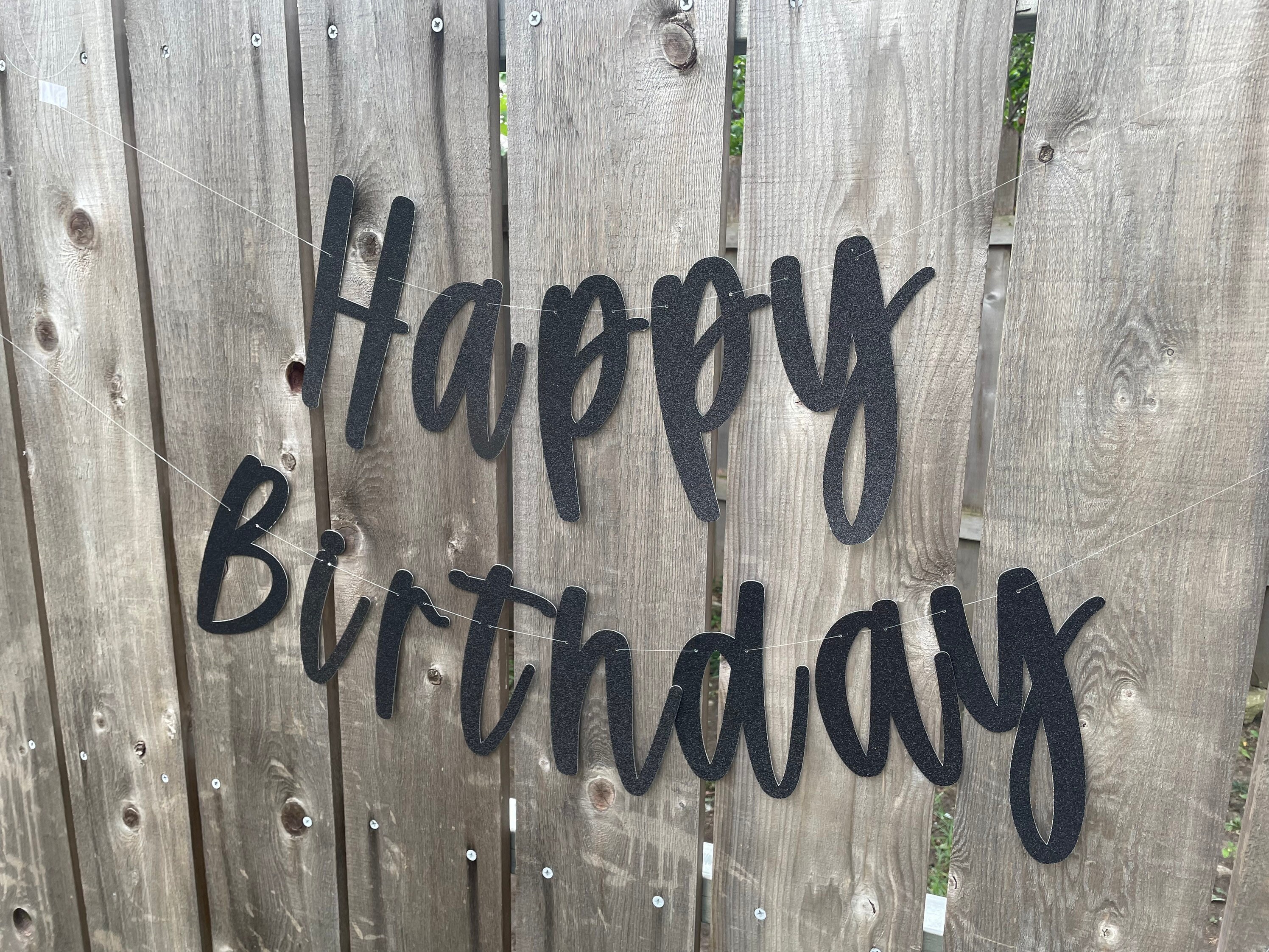 Personalized Modern Happy Birthday Banner | - Etsy