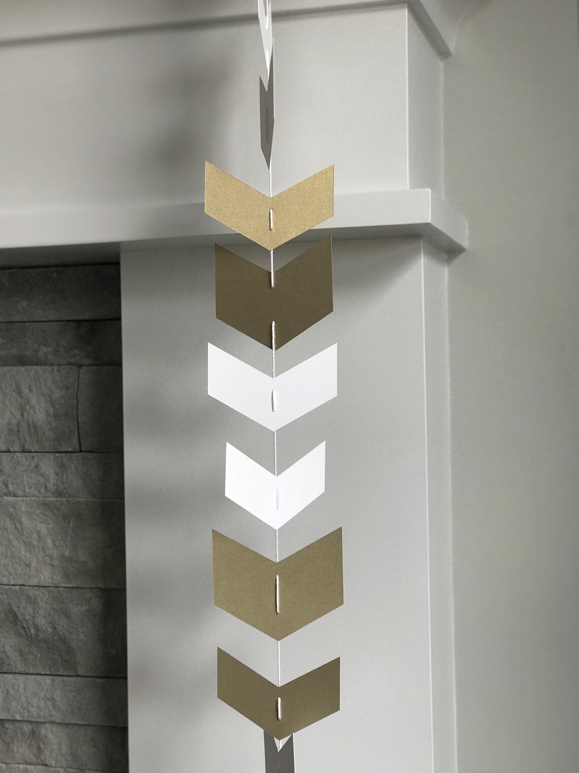 Gold and White Chevron Arrow Banner Gold and White Arrow | Etsy