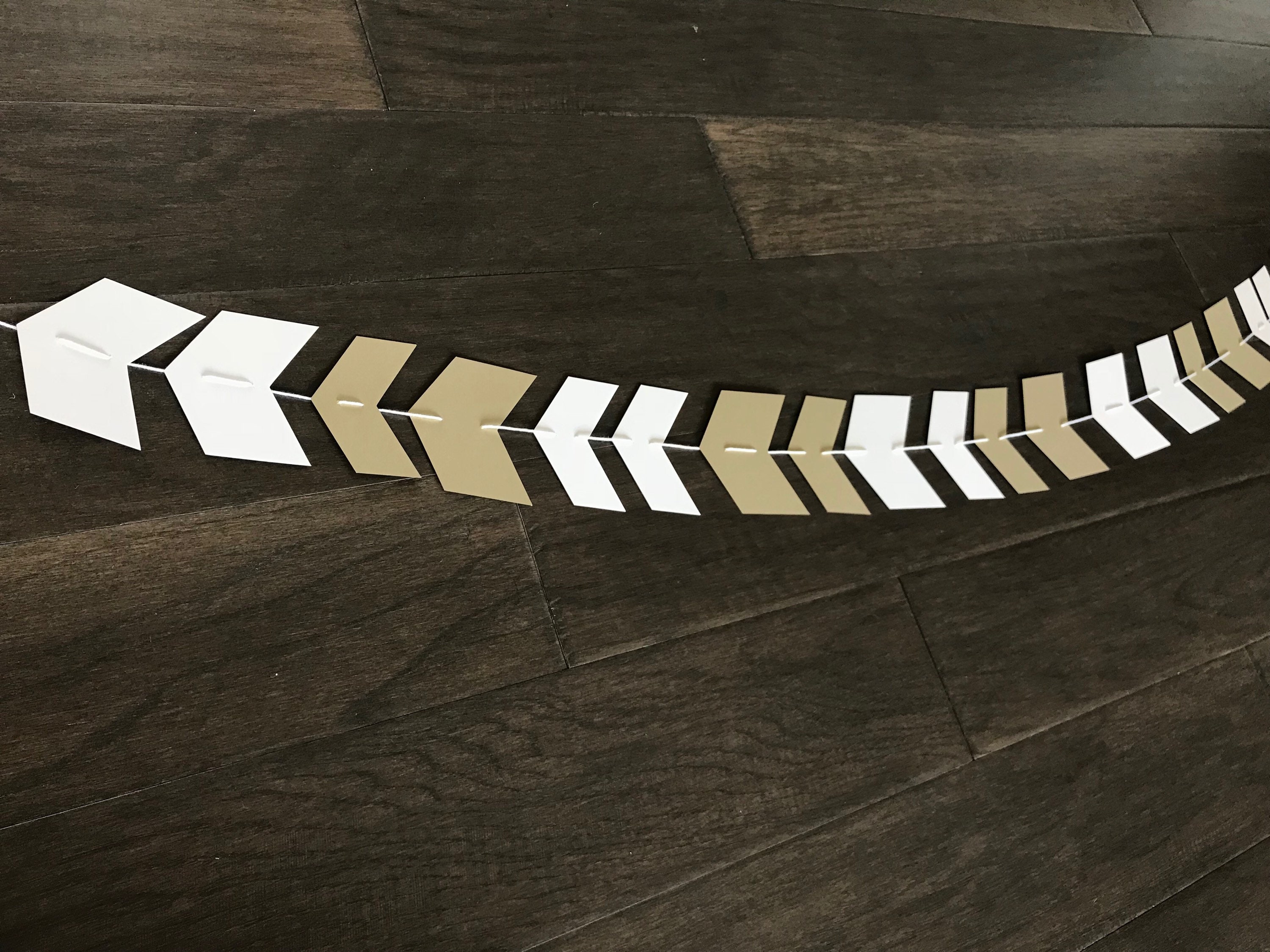 Gold and White Chevron Arrow Banner Gold and White Arrow | Etsy