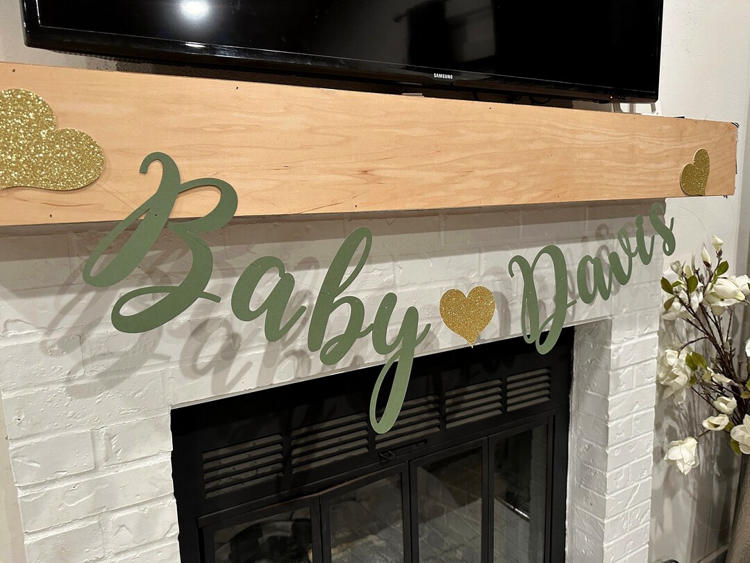 Custom Baby Name Banner | Baby Shower Name Banner | Winter Baby Shower ...