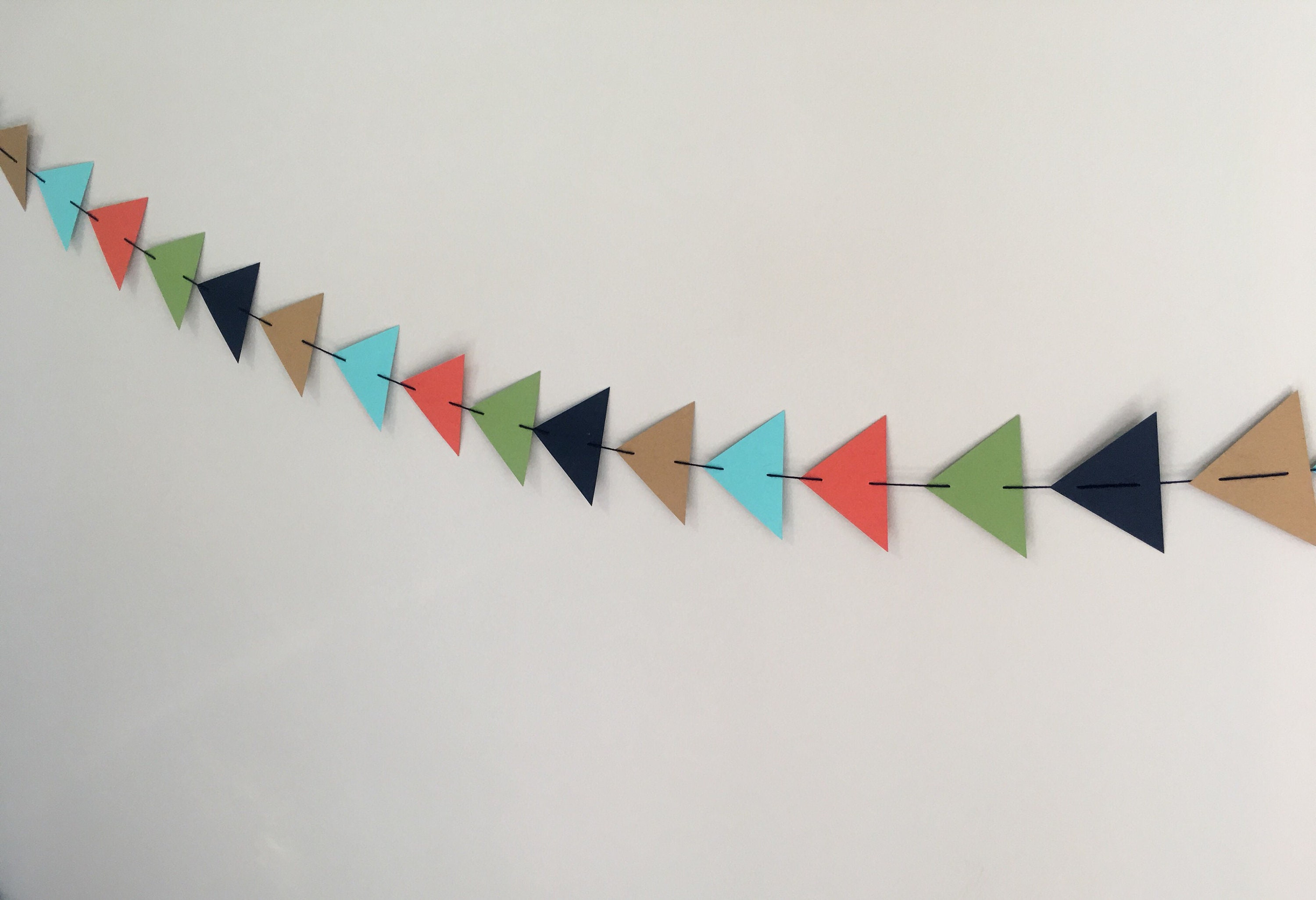 Triangle Garland in Custom Colors Triangle Banner geometric | Etsy