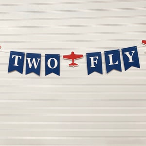 TWO FLY Banner- Two Fly Birthday Decorations - Time Flies Second ...