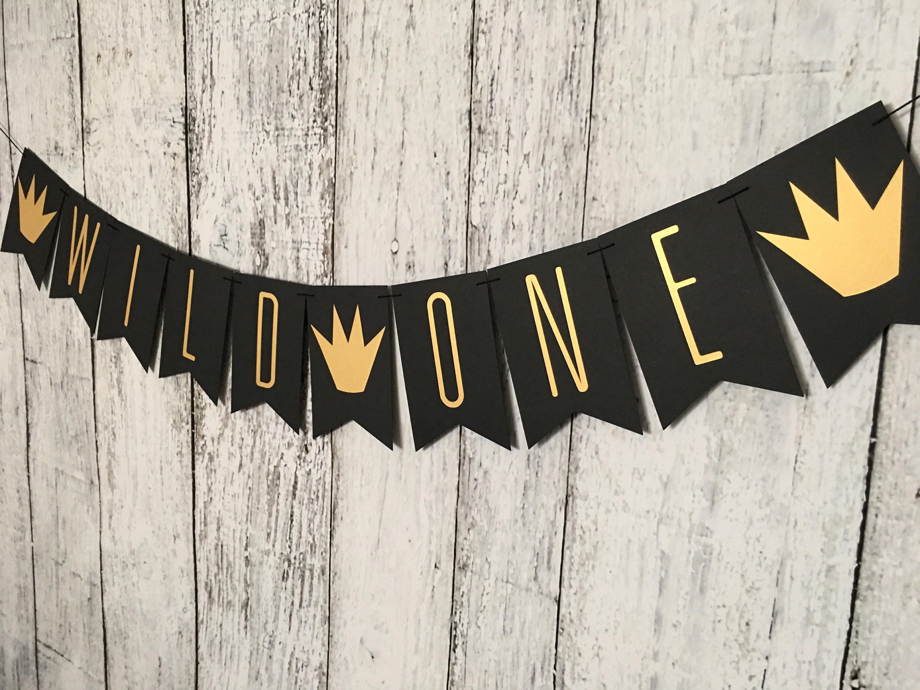 WILD ONE Party Banner in Custom Colors Wild One Garland | Etsy