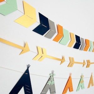 Set of 3 Tribal Banners in Custom Colors | Tribal Party Banners | - Etsy