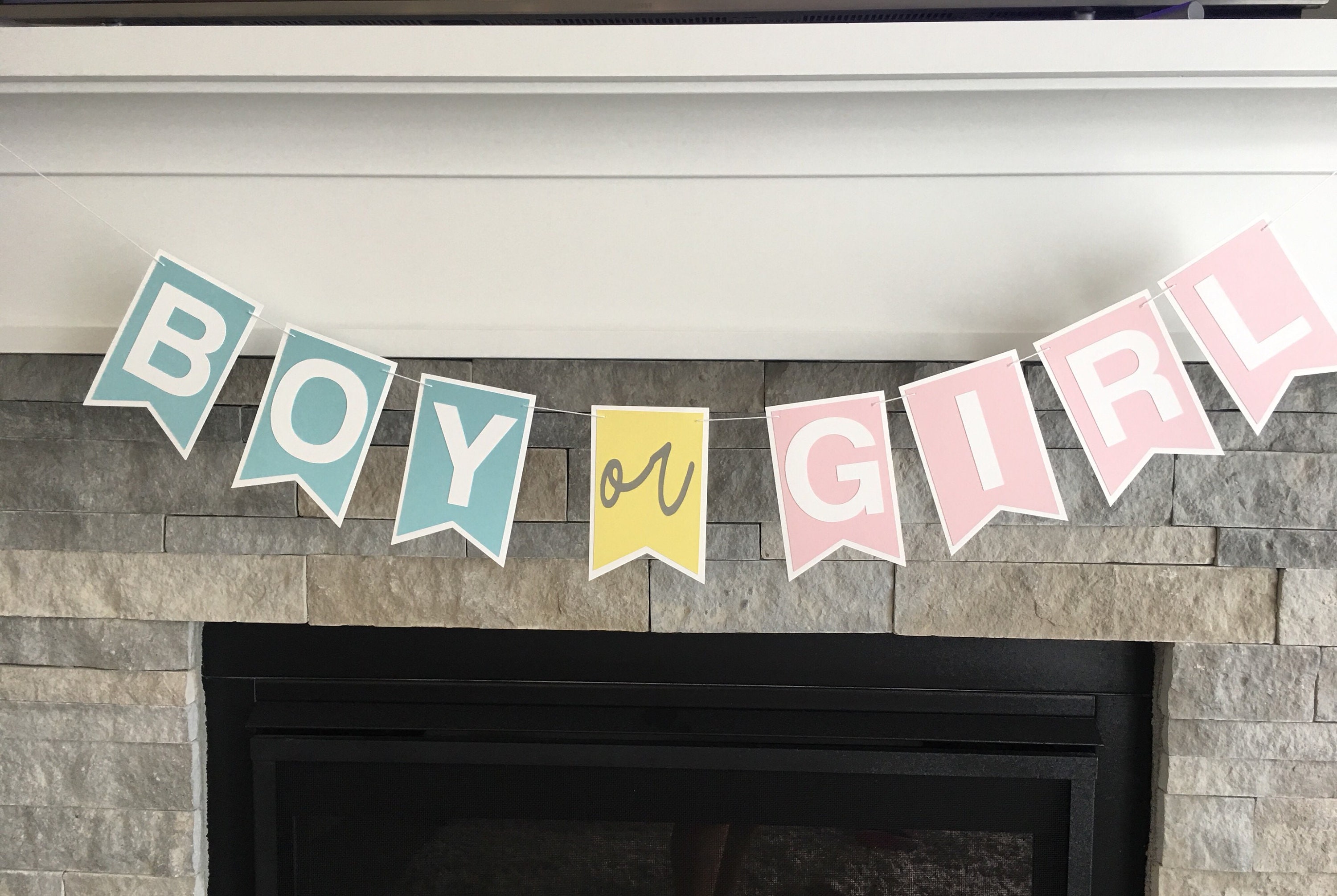 BOY or GIRL Gender Reveal Banner Gender Reveal Banner - Etsy