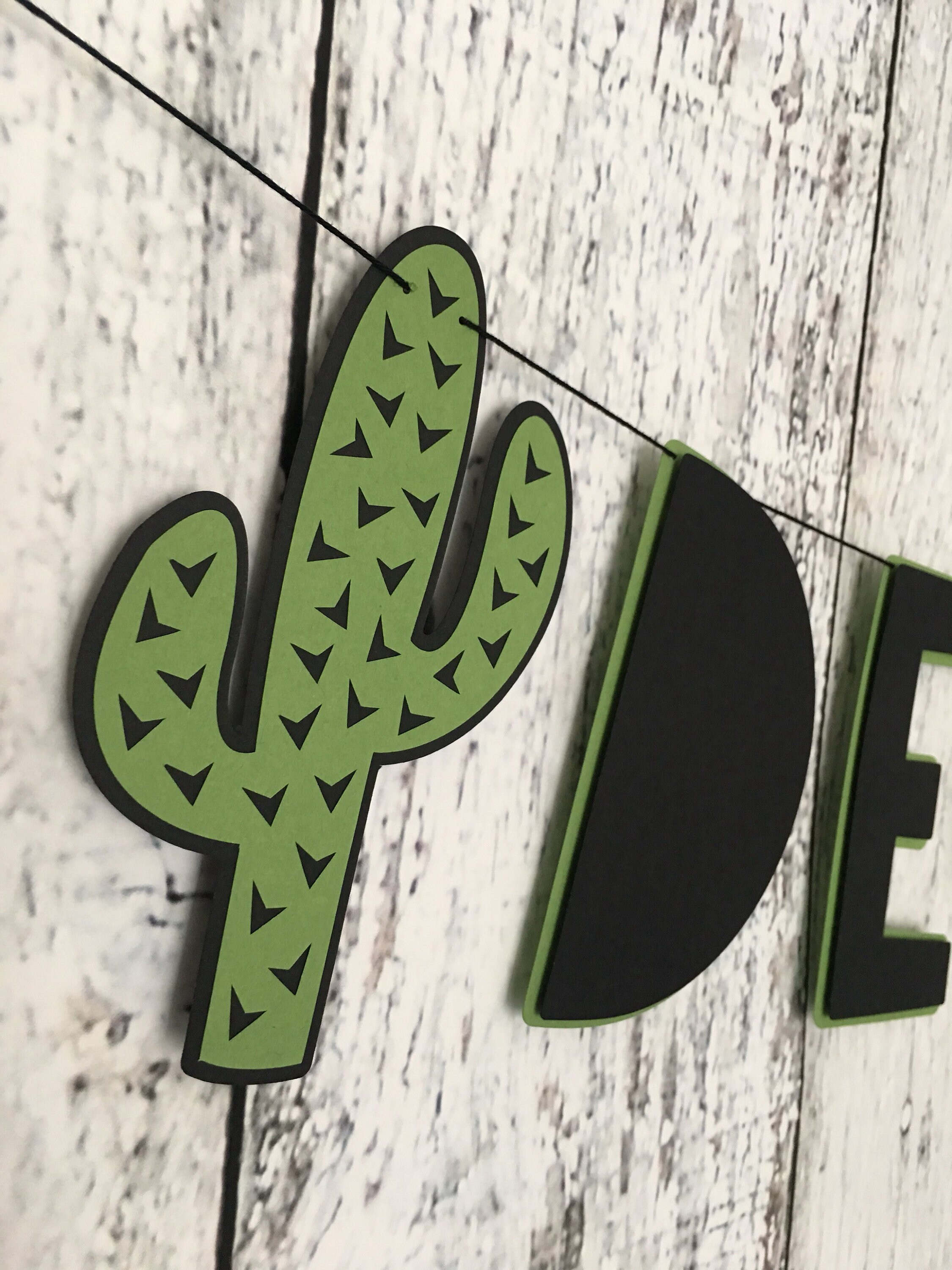 Cactus Name Banner Personalized Cactus Party Banner Cactus - Etsy