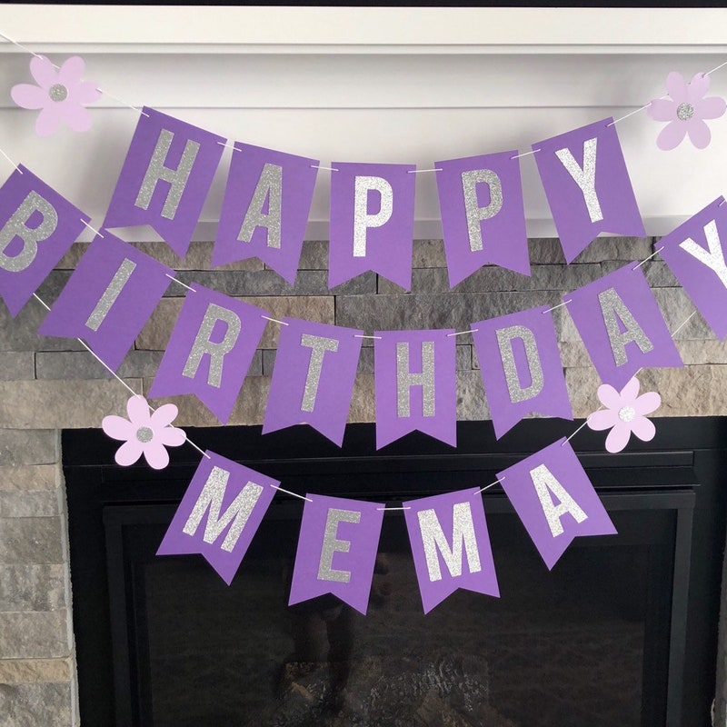 Purple Birthday Banner - Etsy