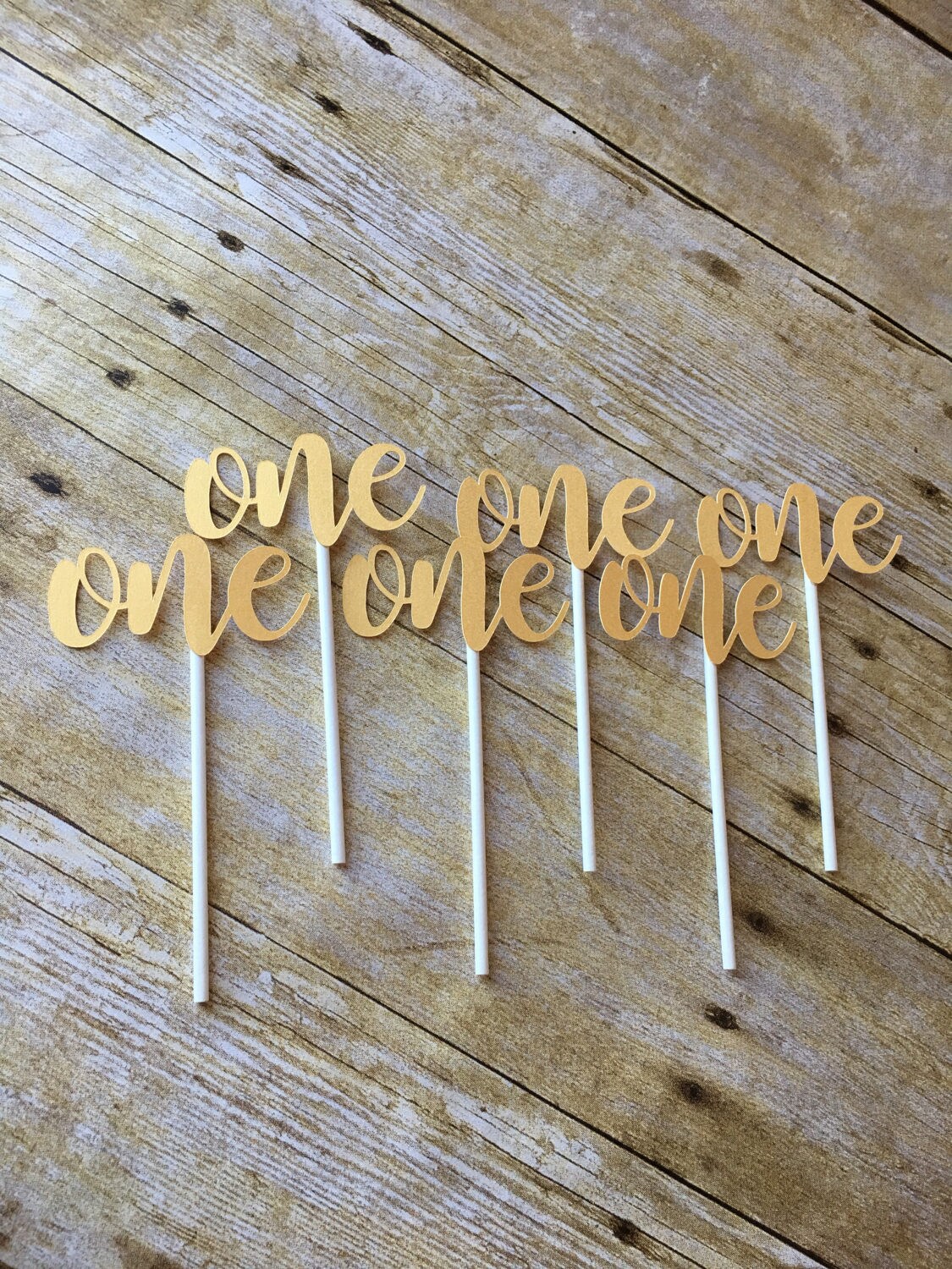 First Birthday One Cupcake Toppers - Set of 12 - Etsy