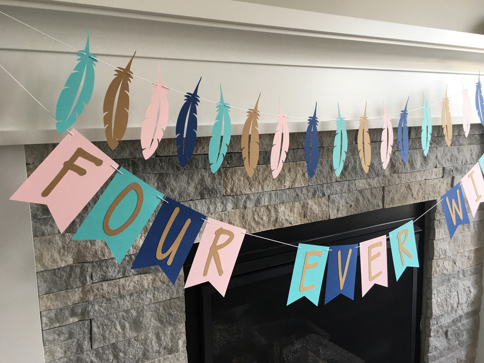 Four Ever Wild Banner and Feathers Fourever Wild Banner - Etsy