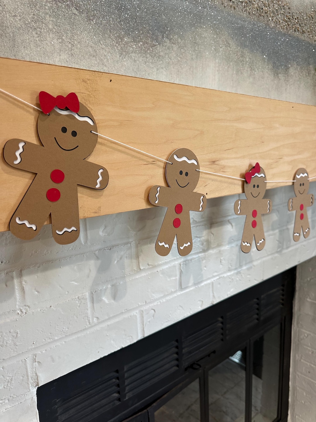 Gingerbread Garland | Gingerbread Banner | Gingerbread Decorations - Etsy