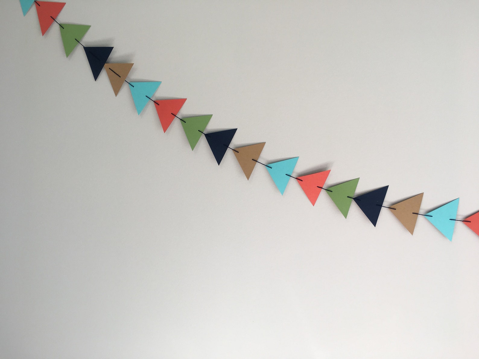 Triangle Garland in Custom Colors Triangle Banner geometric | Etsy