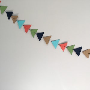 Triangle Garland in Custom Colors | Geometric Party Banner | Triangle ...
