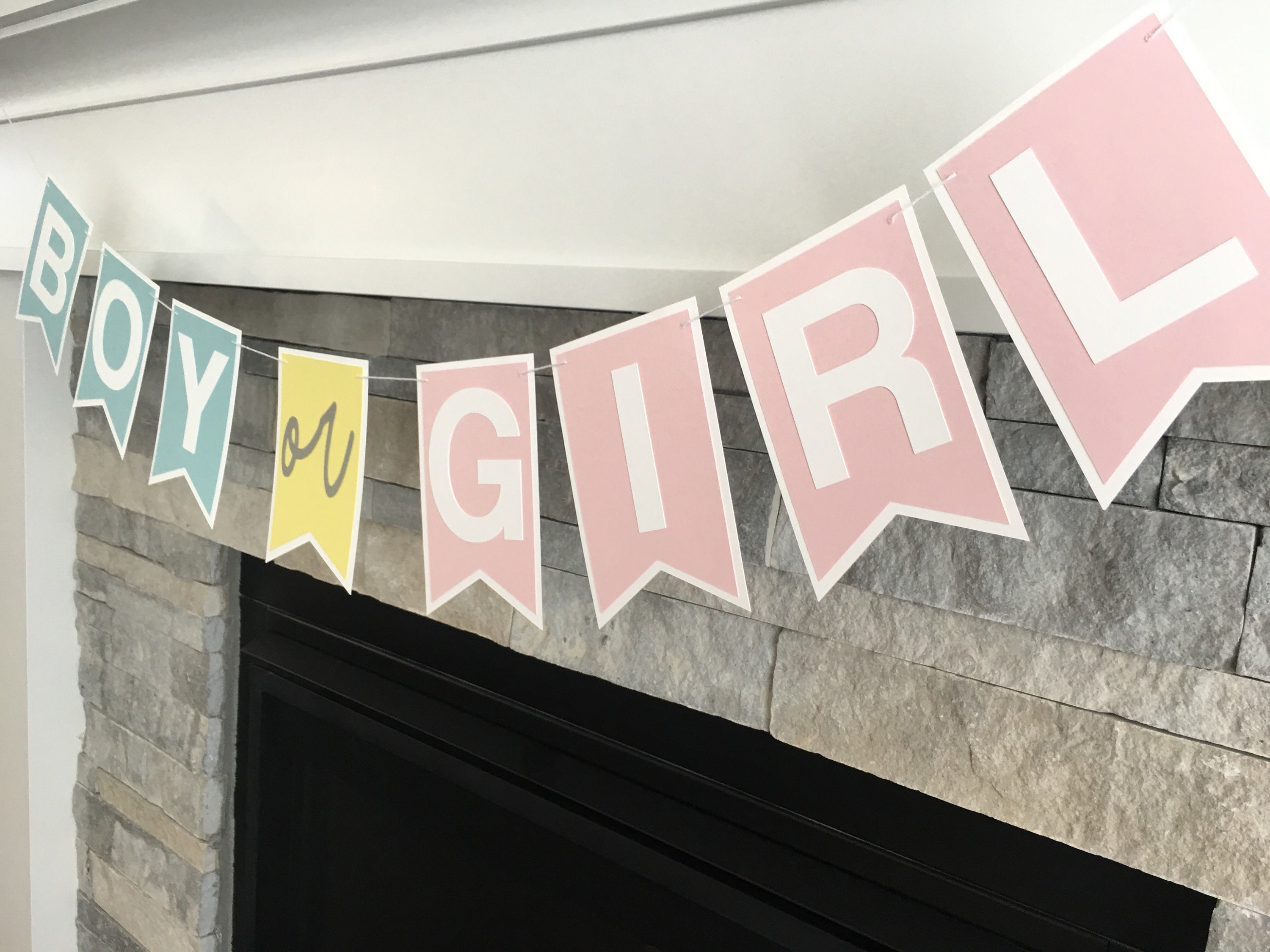 BOY or GIRL Gender Reveal Banner Gender Reveal Banner - Etsy