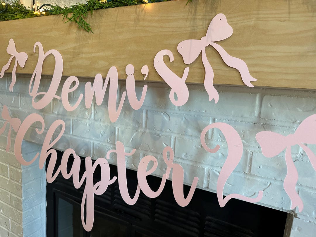 Chapter Personalized Bow Banner | Any Age Chapter Banner | Chapter ...