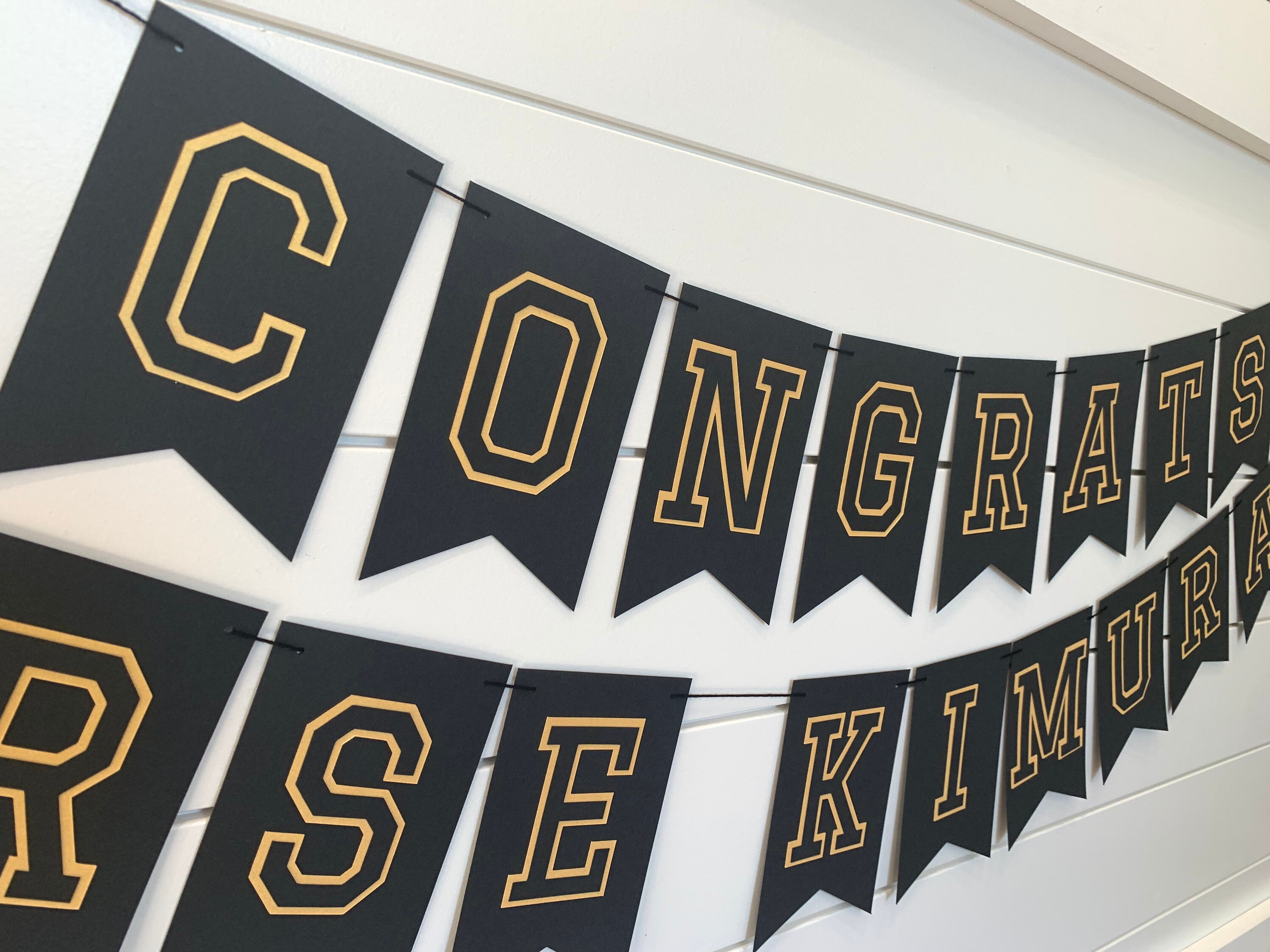 Personalized Graduation Banner In School Colors Graduation Etsy