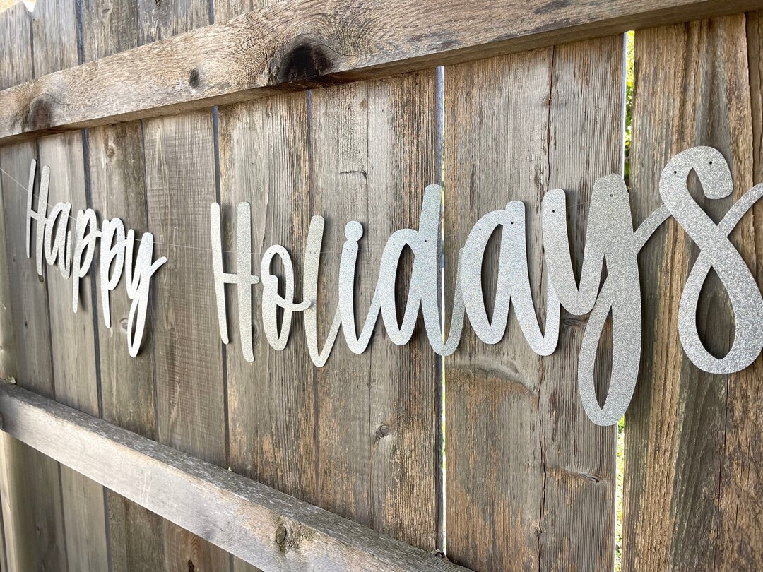 Happy Holidays Banner | Holiday Party Sign - Etsy