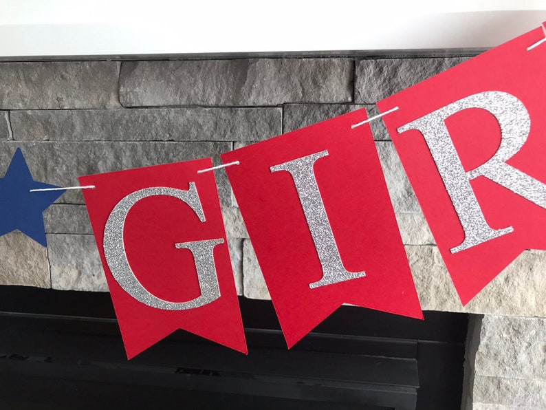 4th of July Gender Reveal Banner| Red, White & Due Banner - Etsy