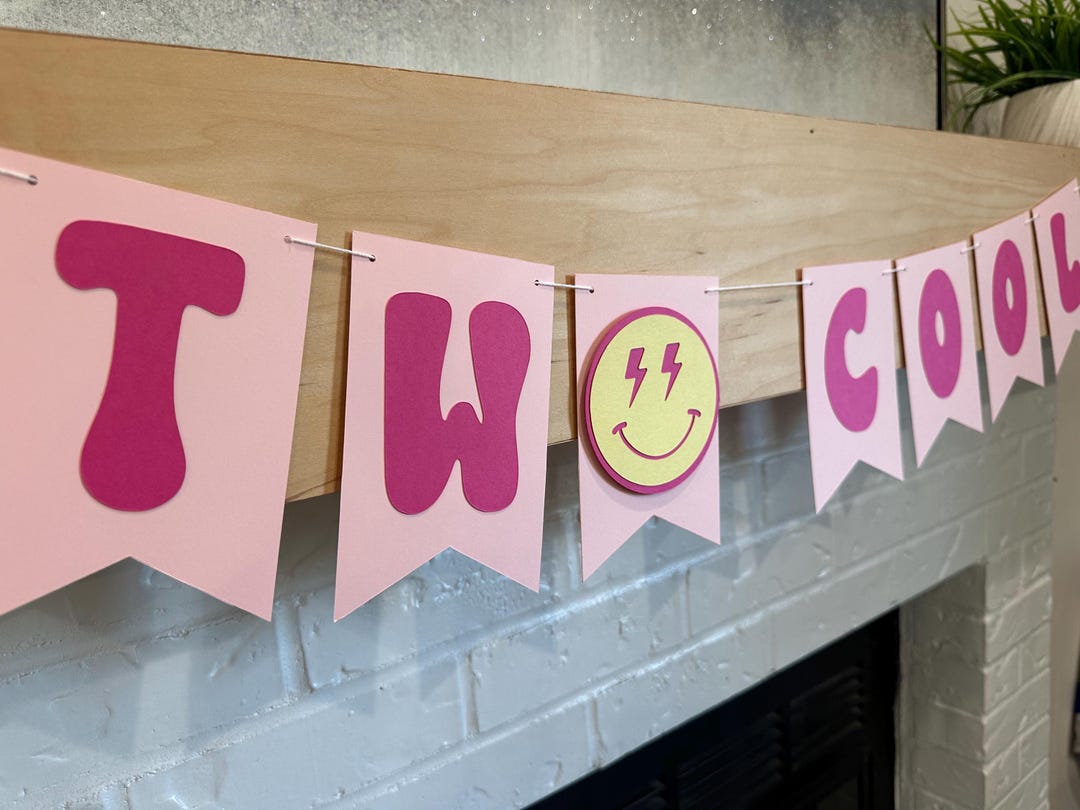 Girl Two Cool Banner | Two Cool Party Decorations | Two Cool Birthday ...