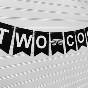 TWO COOL Cardstock Banner| Two Cool Sign | 2nd Birthday Banner| 2nd ...