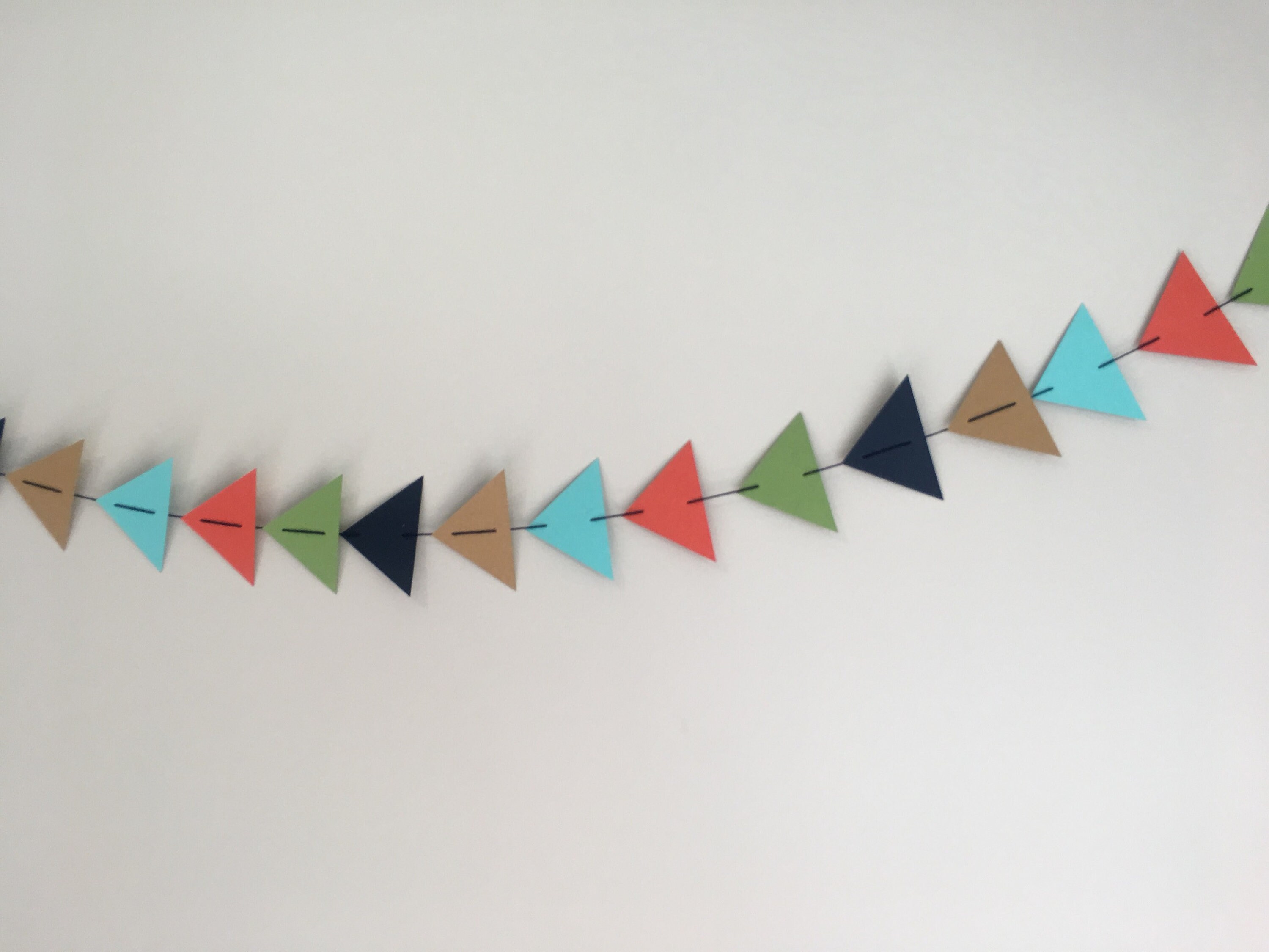 Triangle Garland in Custom Colors Triangle Banner geometric | Etsy